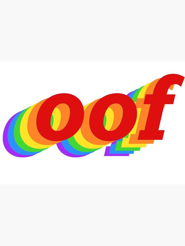 "Rainbow oof" Sticker for Sale by CometChild | Redbubble