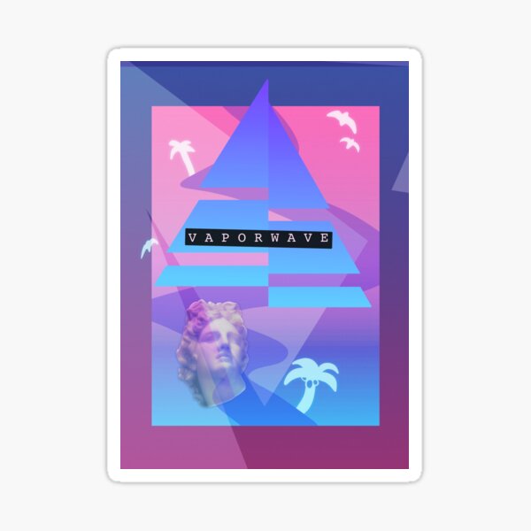 "Vaporwave Aesthetic - 80s and 90's art" Sticker for Sale by ...