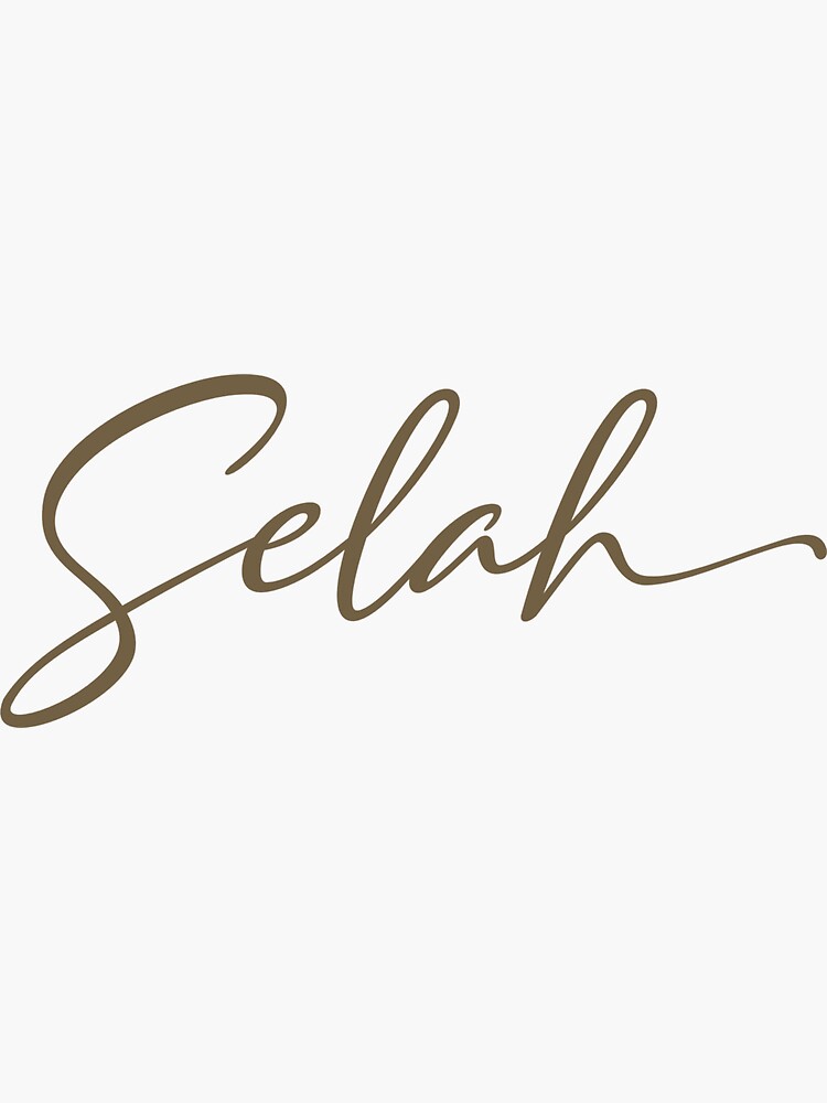 "Selah - Inspirational Christian Quote" Sticker for Sale by cjpress ...