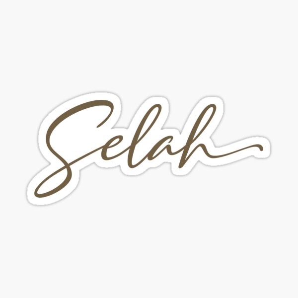 "Selah - Inspirational Christian Quote" Sticker for Sale by cjpress ...