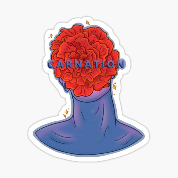 "Carnation" Sticker for Sale by peaagreen | Redbubble