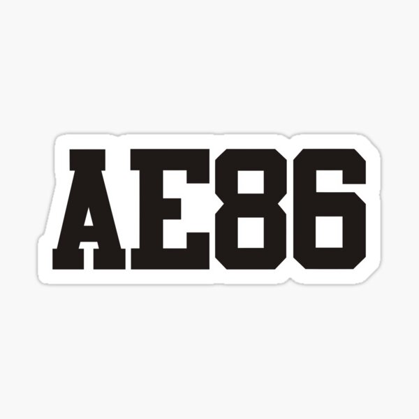 "AE86 - TEXT" Sticker for Sale by Kowalski71 | Redbubble