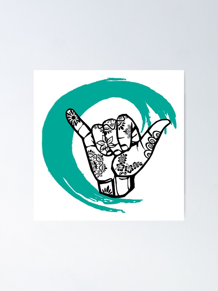 "Hang Loose and Surf" Poster for Sale by LocoRico | Redbubble