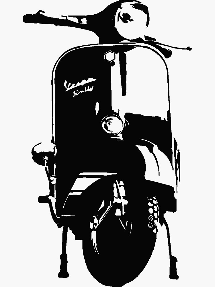 "80s Retro Vespa" Sticker for Sale by Amar2507 | Redbubble