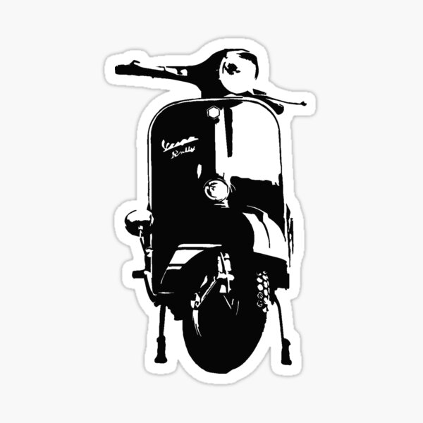 "80s Retro Vespa" Sticker for Sale by Amar2507 | Redbubble