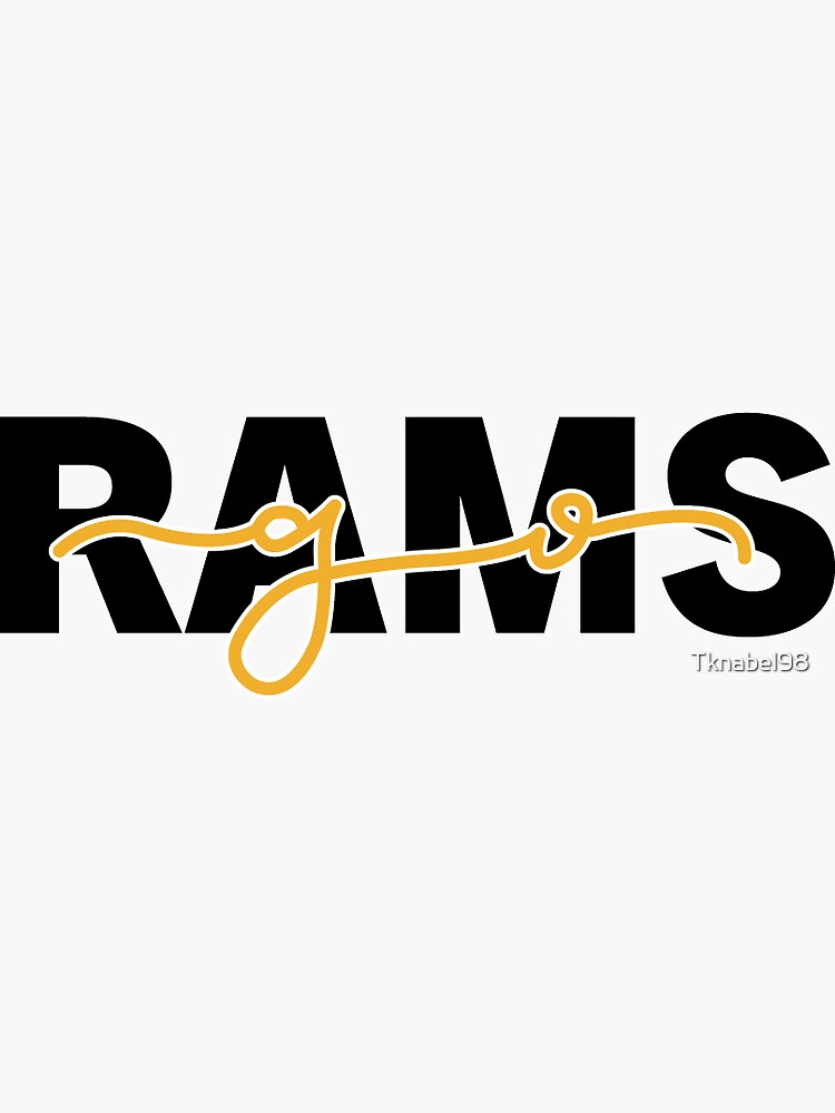 "Go Rams" Sticker by Tknabel98 | Redbubble