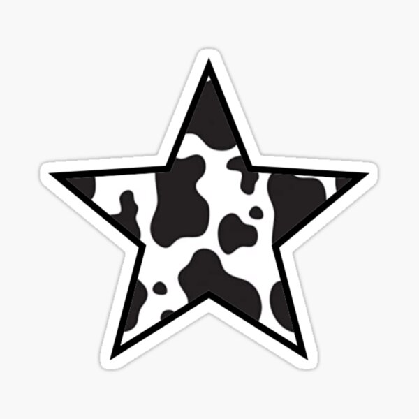 "Cow Print Star" Sticker for Sale by chl033 | Redbubble