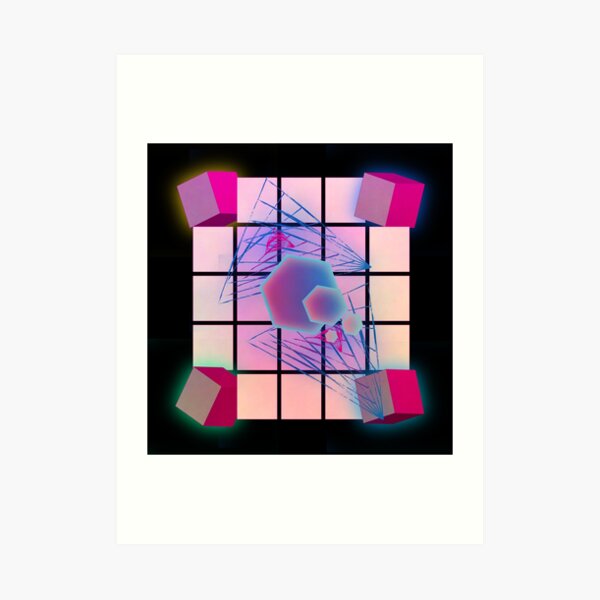 "Vaporwave-Magic Grid" Art Print for Sale by NeonOf1986 | Redbubble