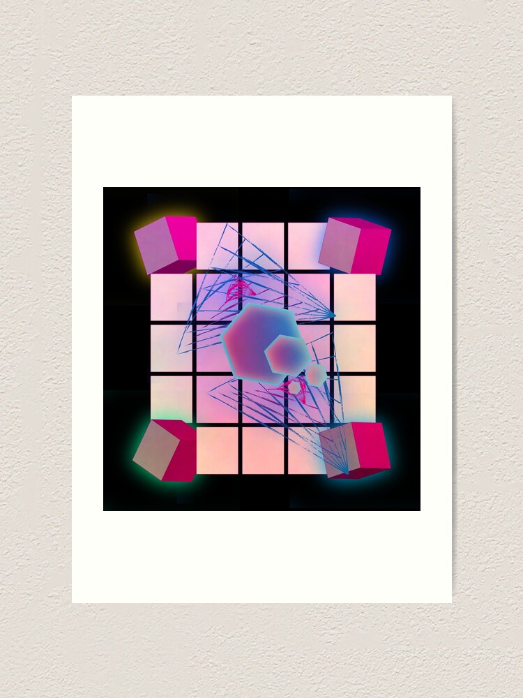 "Vaporwave-Magic Grid" Art Print for Sale by NeonOf1986 | Redbubble