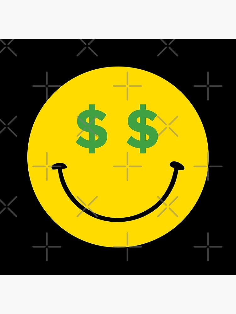Smiley Face With Money Signs Clip Art Stock Vektorgrafik „Dollar
