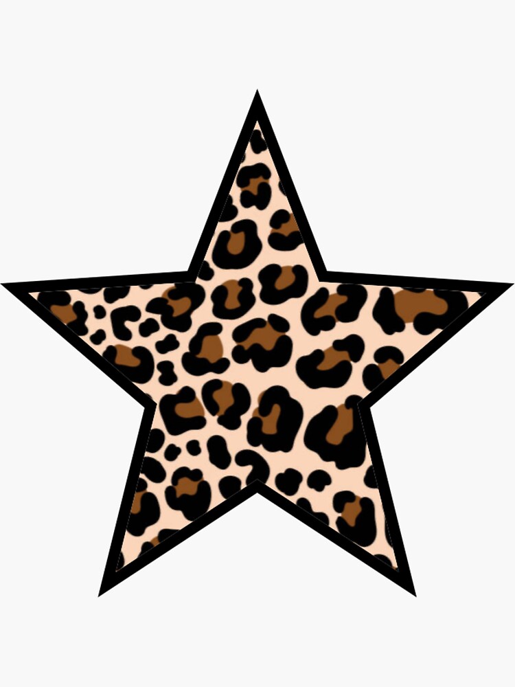 "Cheetah Print Star" Sticker for Sale by chl033 | Redbubble