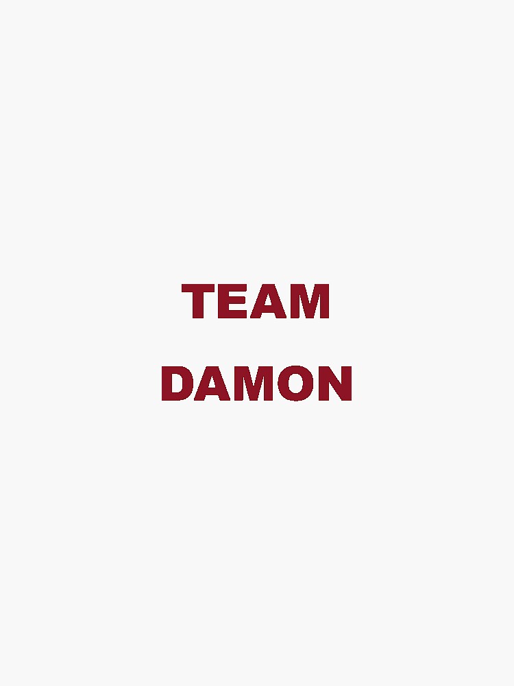 "team Damon!!" Sticker for Sale by raynecollection | Redbubble