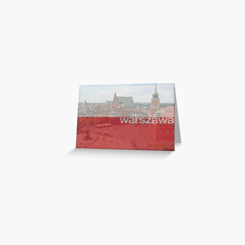 "Warsaw - Poland Postcard." Greeting Card by enigmaart | Redbubble