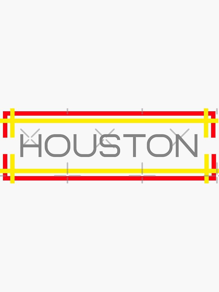 "HOUSTON" Sticker for Sale by mademan3 | Redbubble