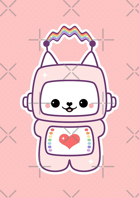 "Cute Cat Bot" by sugarhai | Redbubble