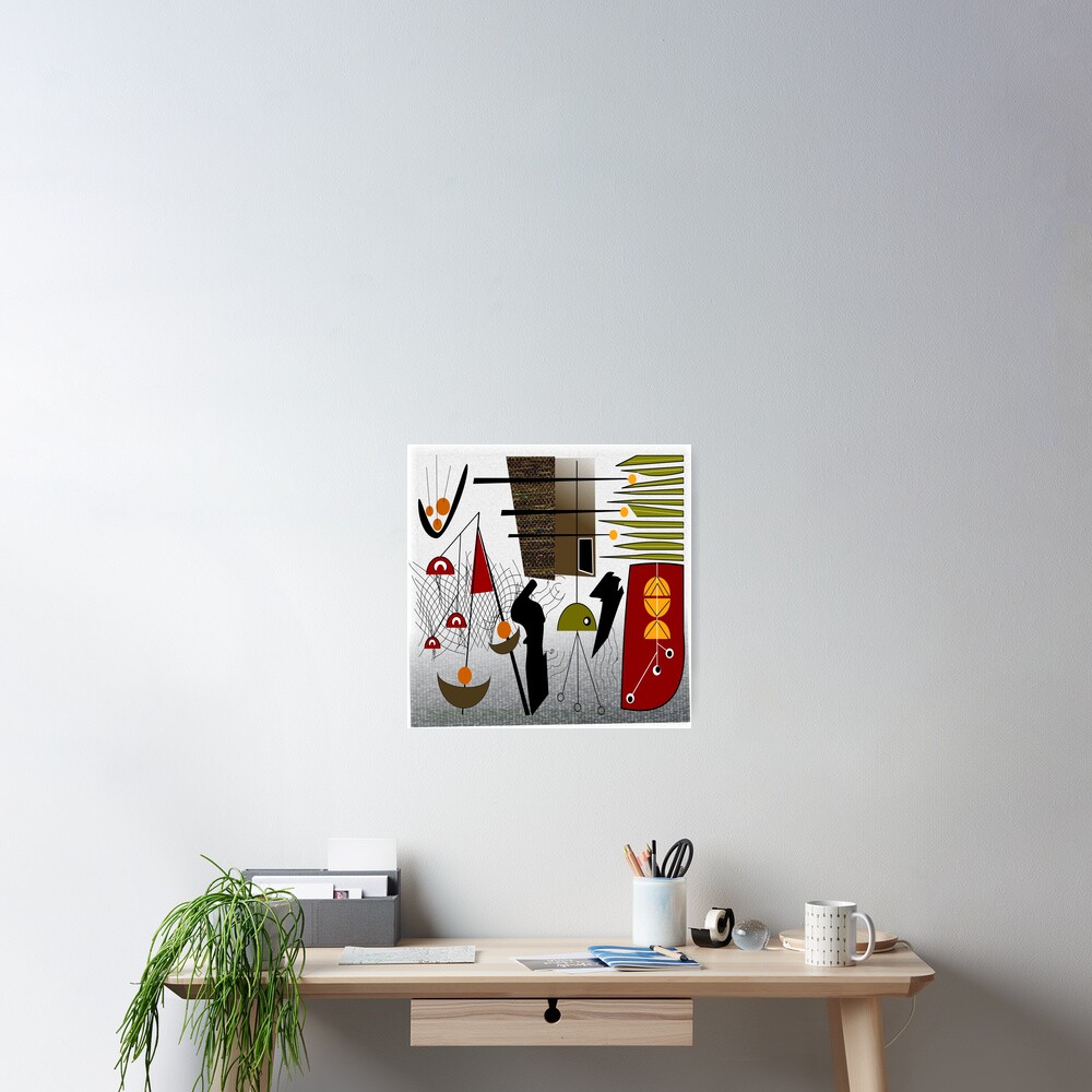 "Mid-Century Modern Abstract Movement" Poster for Sale by gailg1957 ...