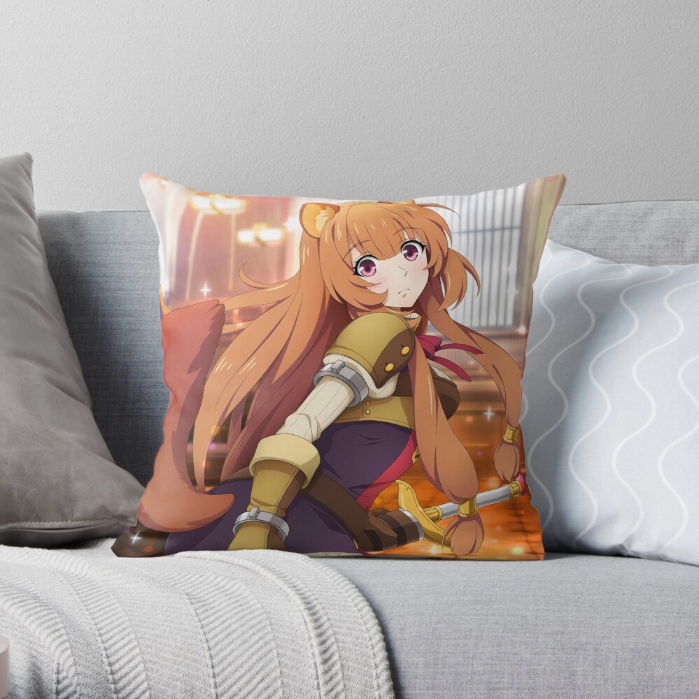 Cute Raphtalia The Rising Of The Shield Hero Anime Throw Pillow For Sale By Slinkraz Redbubble