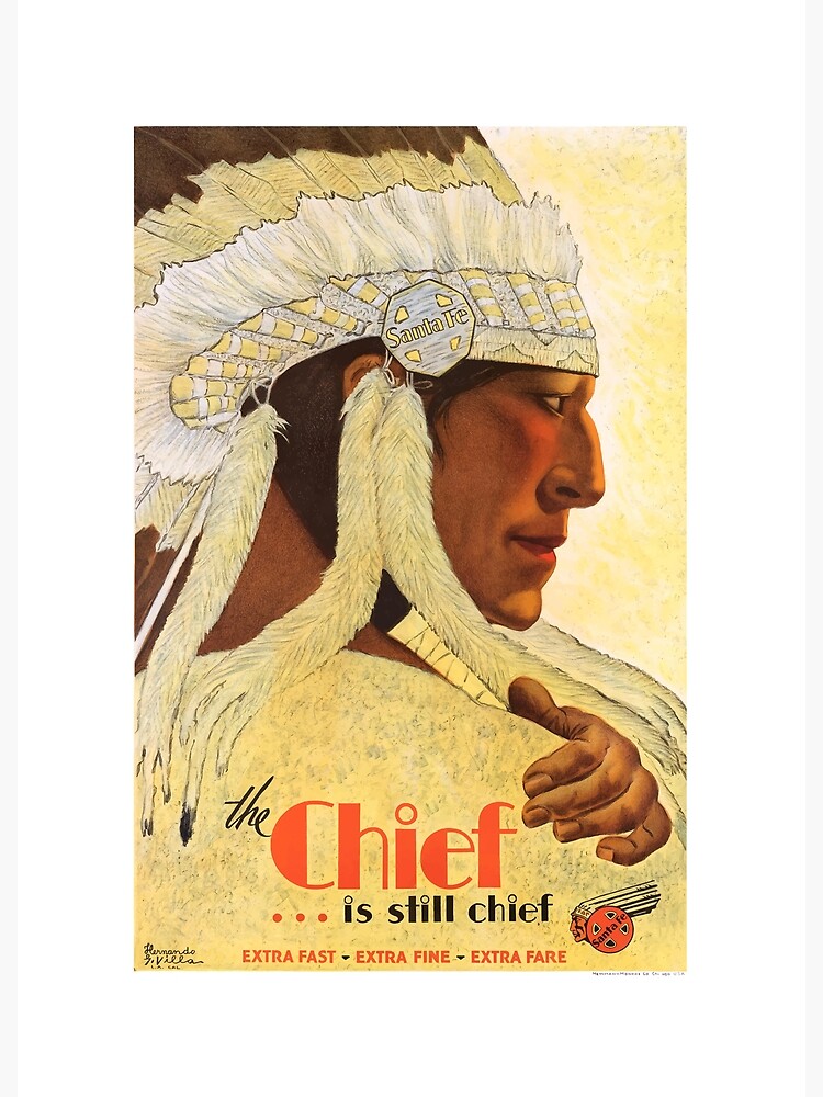 "1931 Santa Fe Railroad The Chief Advertising Poster" Poster for Sale ...
