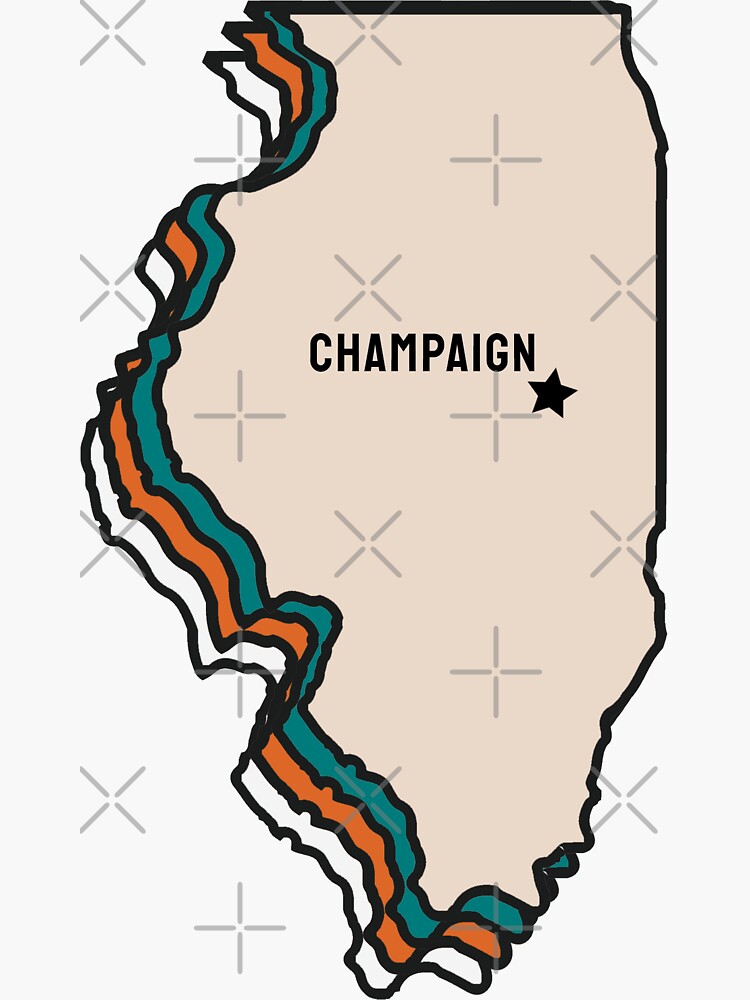 "champaign, il" Sticker for Sale by prernaa | Redbubble