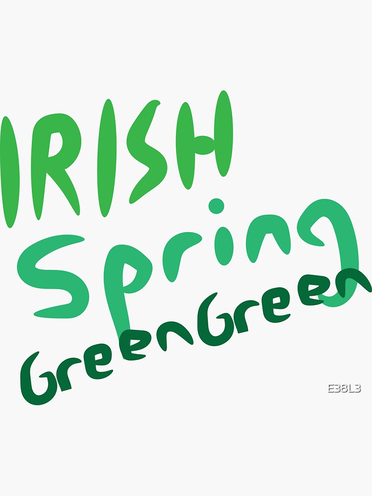 "irish spring green" Sticker for Sale by E38L3 | Redbubble