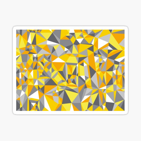 "Geo Playground Yellow/Grey Abstract Geometric" Sticker by ceciliamok ...