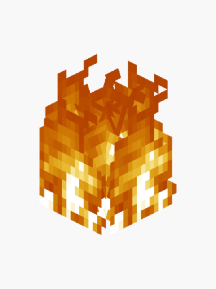 "Minecraft fire" Sticker by Imnxthoney | Redbubble