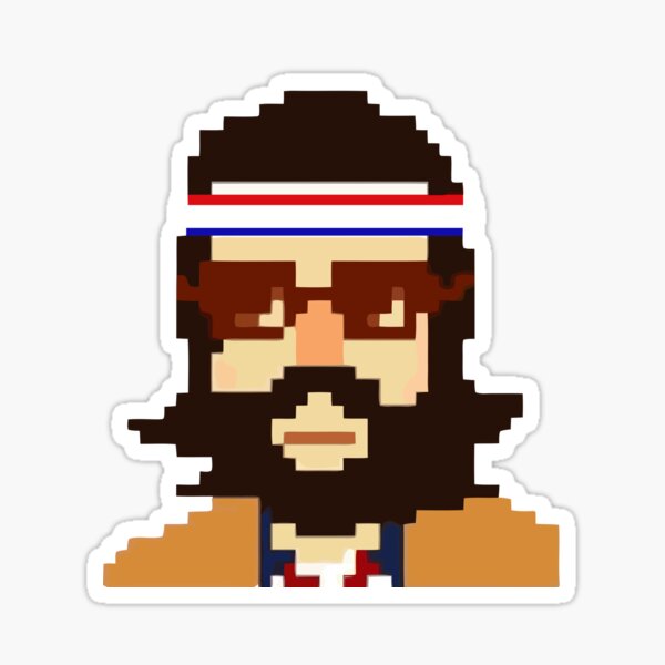 "First Hipster - Awesome 8 bit design" Sticker for Sale by ...