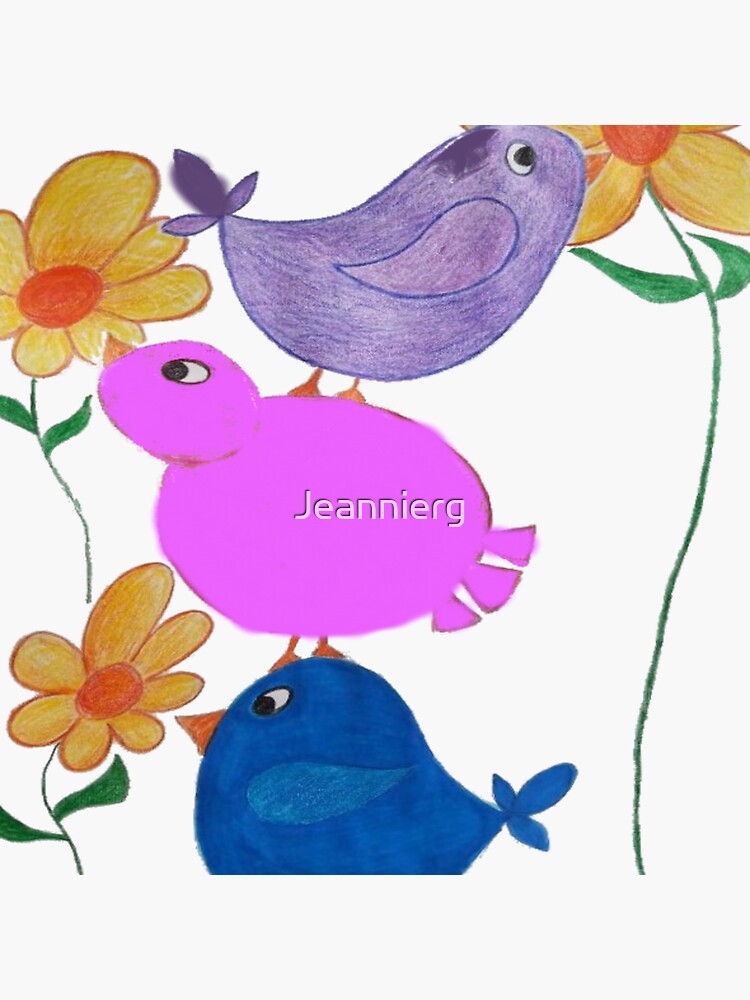 "3 Birds" Sticker for Sale by Jeannierg | Redbubble