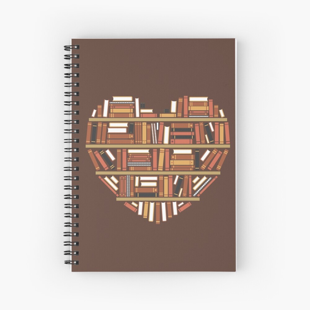 "I Heart Books" Spiral Notebook by renduh | Redbubble