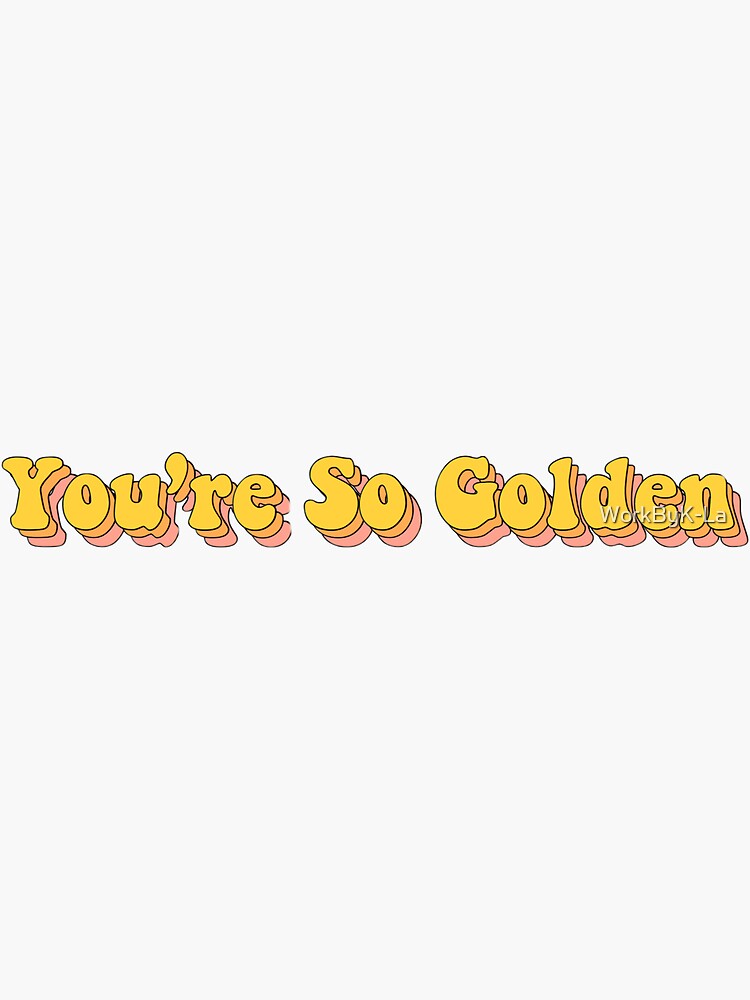 "Golden - Harry Styles" Sticker for Sale by WorkByK-La | Redbubble