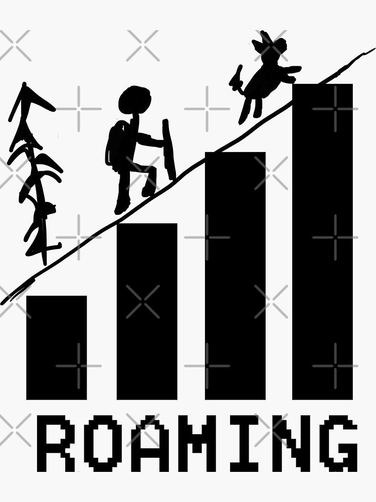 "Roaming - Hiking Design " Sticker by maryhop | Redbubble