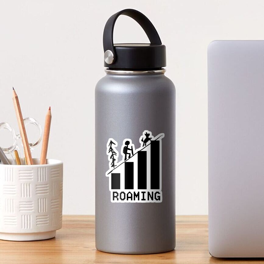 "Roaming - Hiking Design " Sticker by maryhop | Redbubble