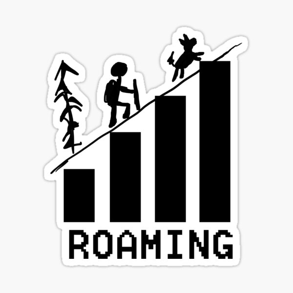 "Roaming - Hiking Design " Sticker by maryhop | Redbubble