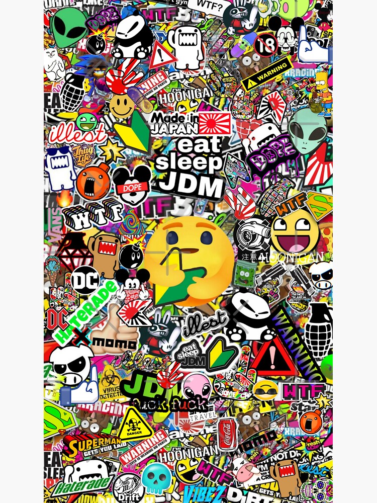 "JDM Sticker Bomb " Sticker for Sale by Katedmz | Redbubble