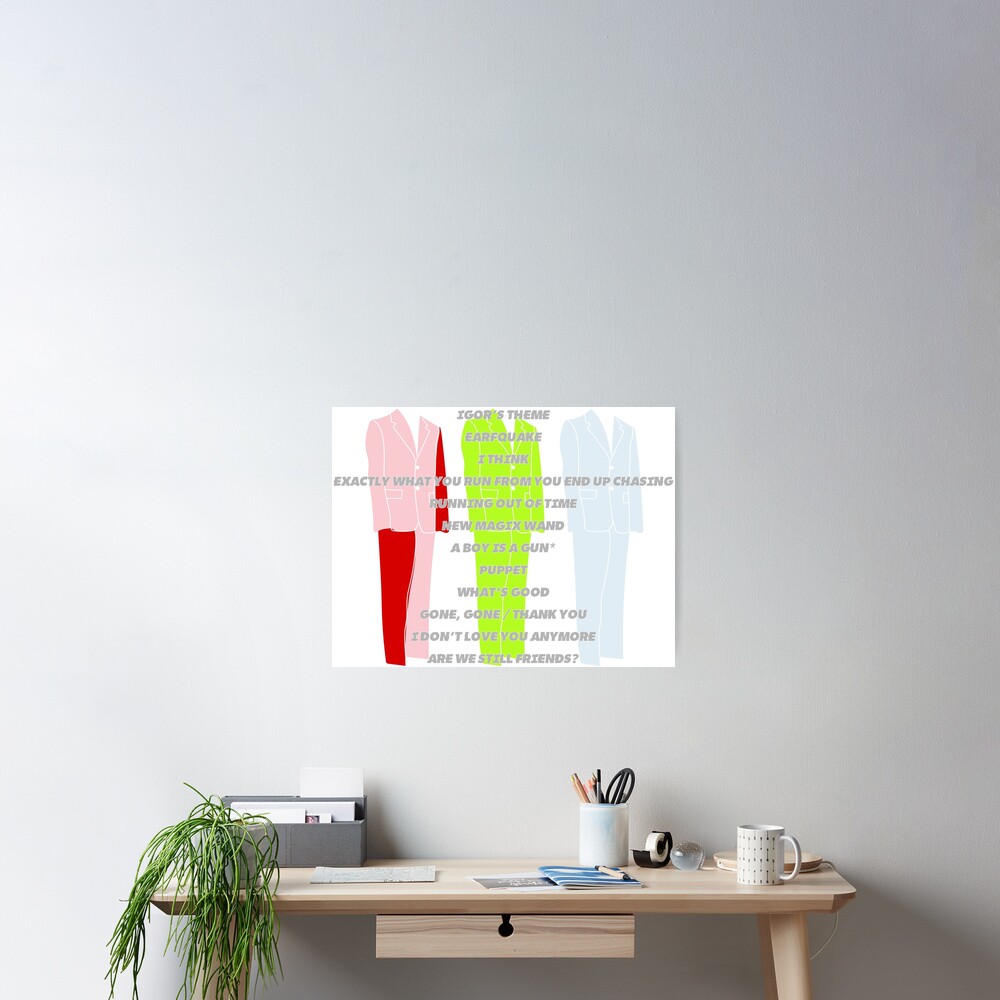 "igor tracklist" Poster by SimonNeedham | Redbubble