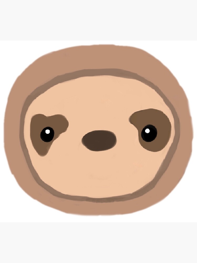 "Cute Sloth" Sticker for Sale by monkfish- | Redbubble