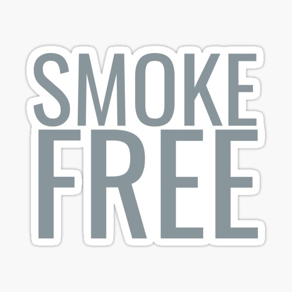 "SMOKE FREE" Sticker for Sale by HeadacheMachine | Redbubble