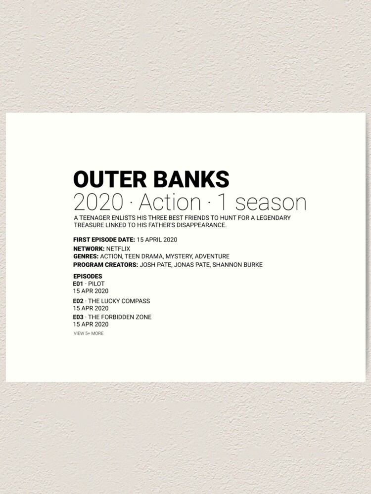 "Outer Banks (obx) Movie Cast" Art Print by piyushsaini768 | Redbubble