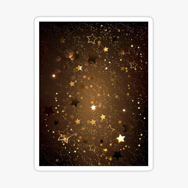 "Brown Background with Stars" Sticker for Sale by Blackmoon9 | Redbubble