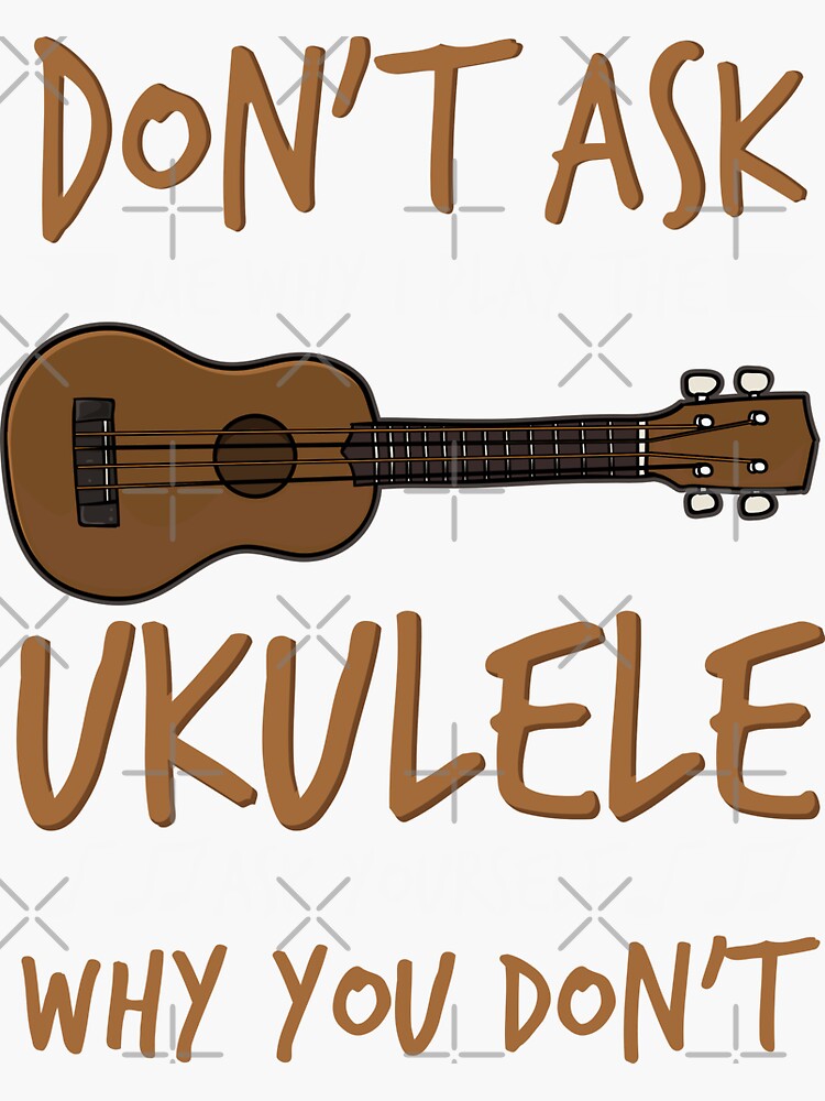 "Funny Ukulele Quote Hawaiian Guitar Player Gift" Sticker von ...