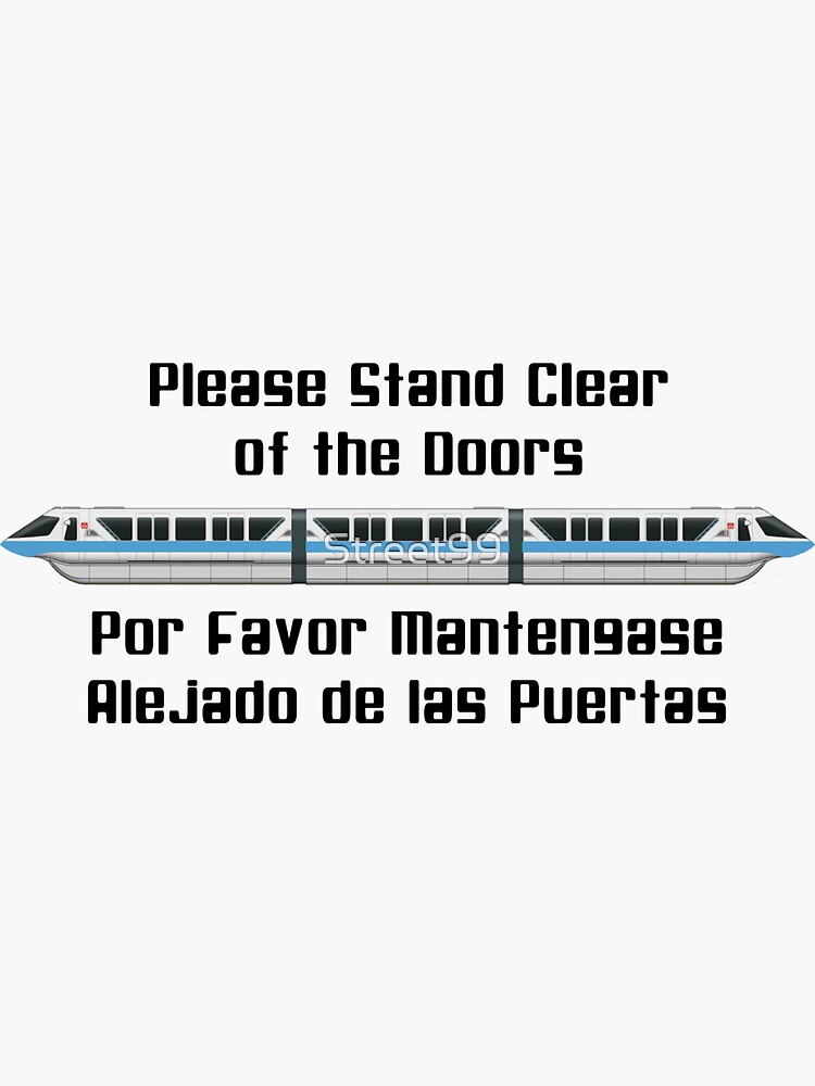 "Monorail Light Blue" Sticker for Sale by Street99 | Redbubble