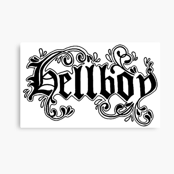 "Lil Peep Hellboy Text Tattoo Design" Canvas Print for Sale by ...