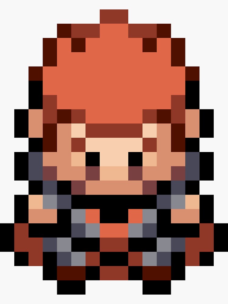 "Lance Overworld Sprite: FRLG" Sticker for Sale by fourfourfour | Redbubble