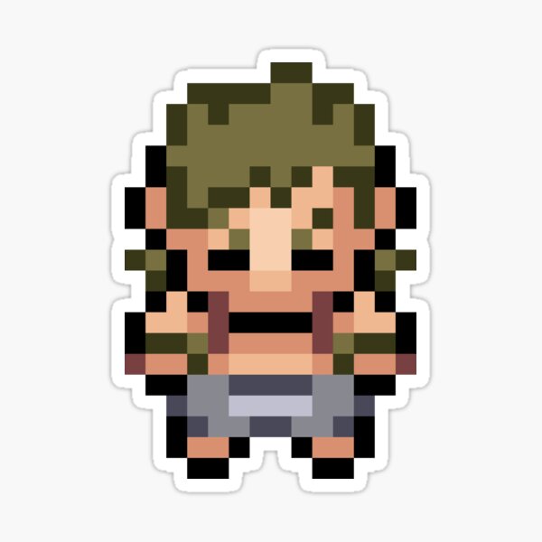 "Bruno Overworld Sprite: FRLG" Sticker by fourfourfour | Redbubble