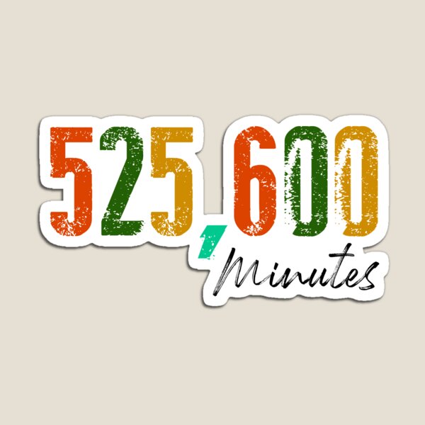 In 525600 Minutes Gifts & Merchandise | Redbubble
