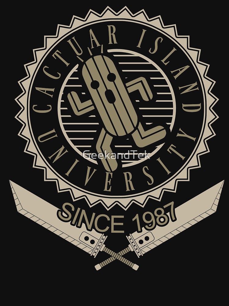 "Cactuar university" T-shirt for Sale by GeekandTek | Redbubble | video ...