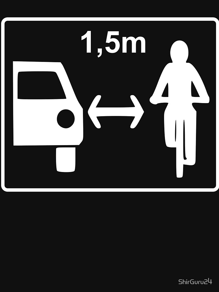 "Keep distance bicycle cyclist" T-shirt for Sale by ShirGuru24 ...