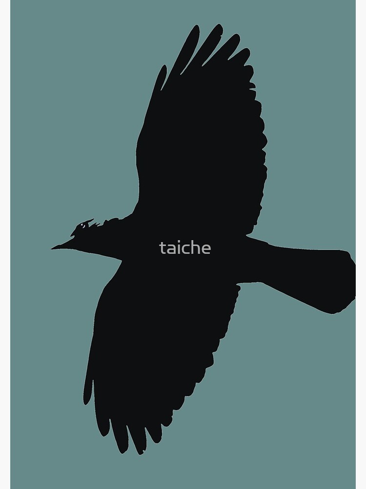 "Minimalistic Jackdaw In Flight Silhouette" Spiral Notebook for Sale by ...