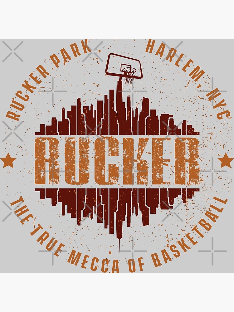 "Rucker Park - The true Mecca of basketball - Vintage label design" Art ...