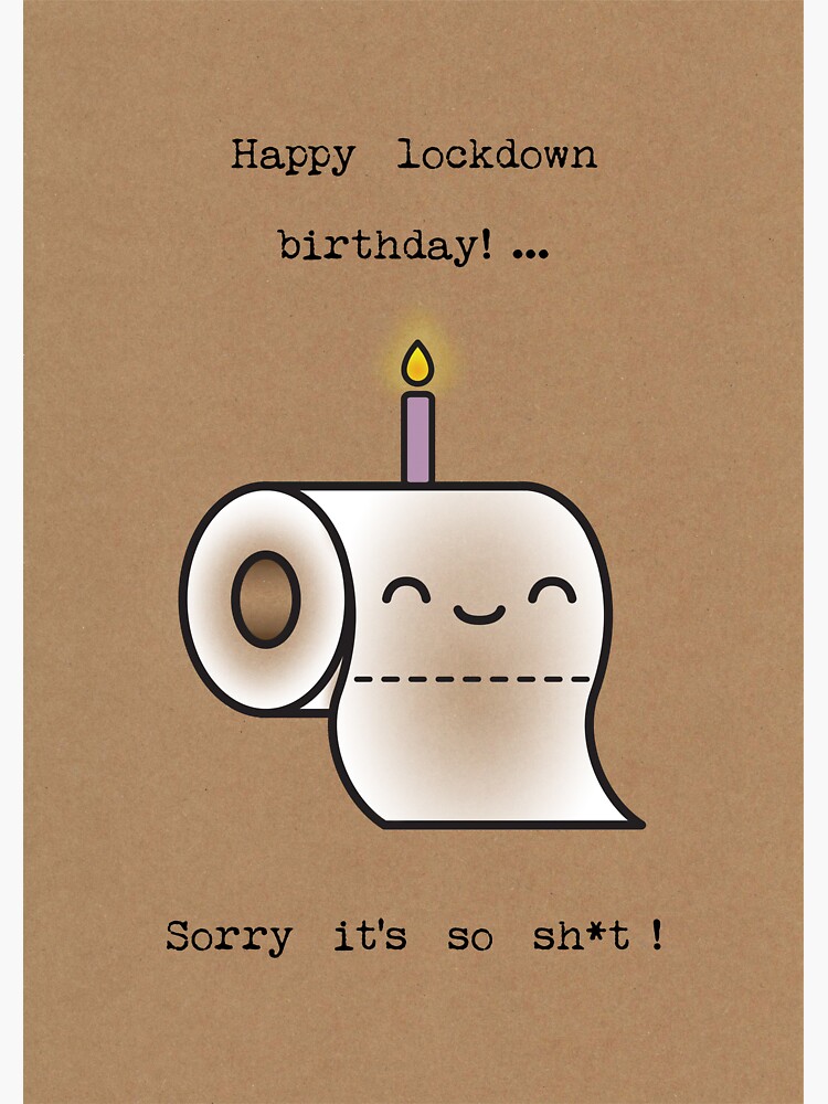 "Happy lockdown birthday" Sticker by JennieZen | Redbubble